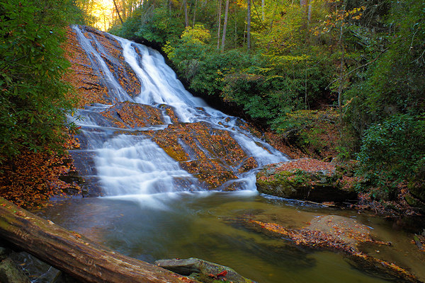 Rainbow Falls and Turtleback Falls, NC